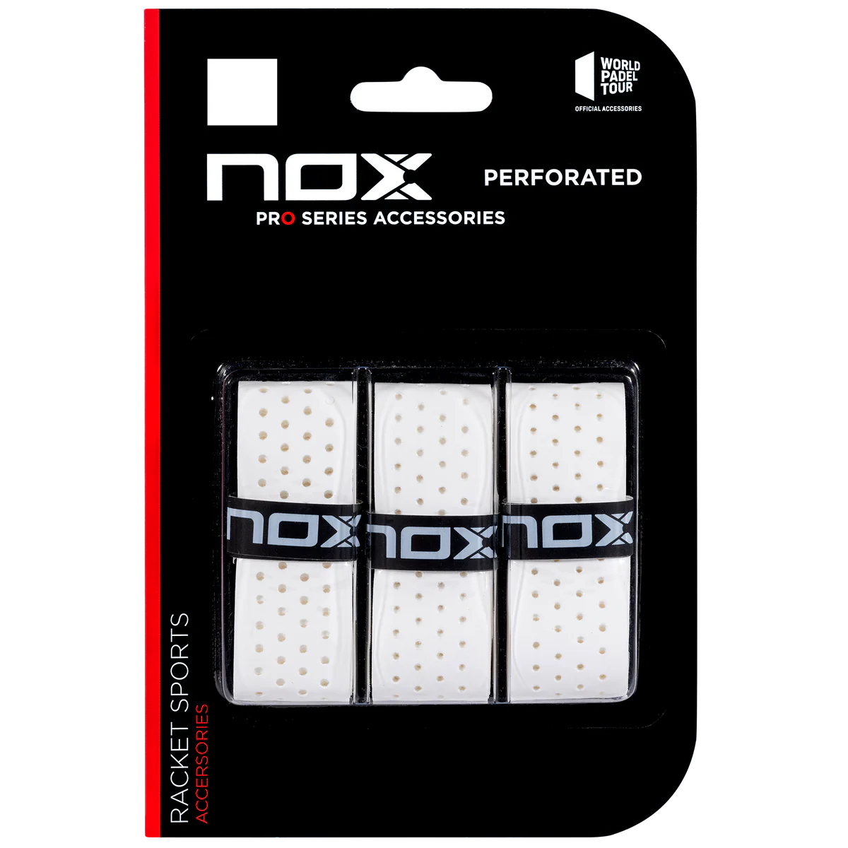 NOX Overgrips Pro perforiert 3er Pack weiß | Padelfreunde
